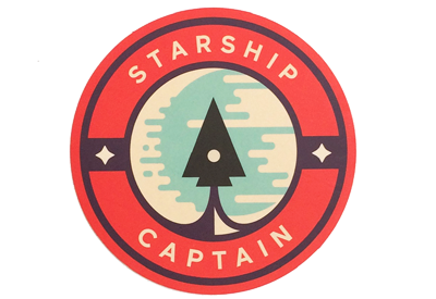 Starship Captain Sticker – Looney Labs